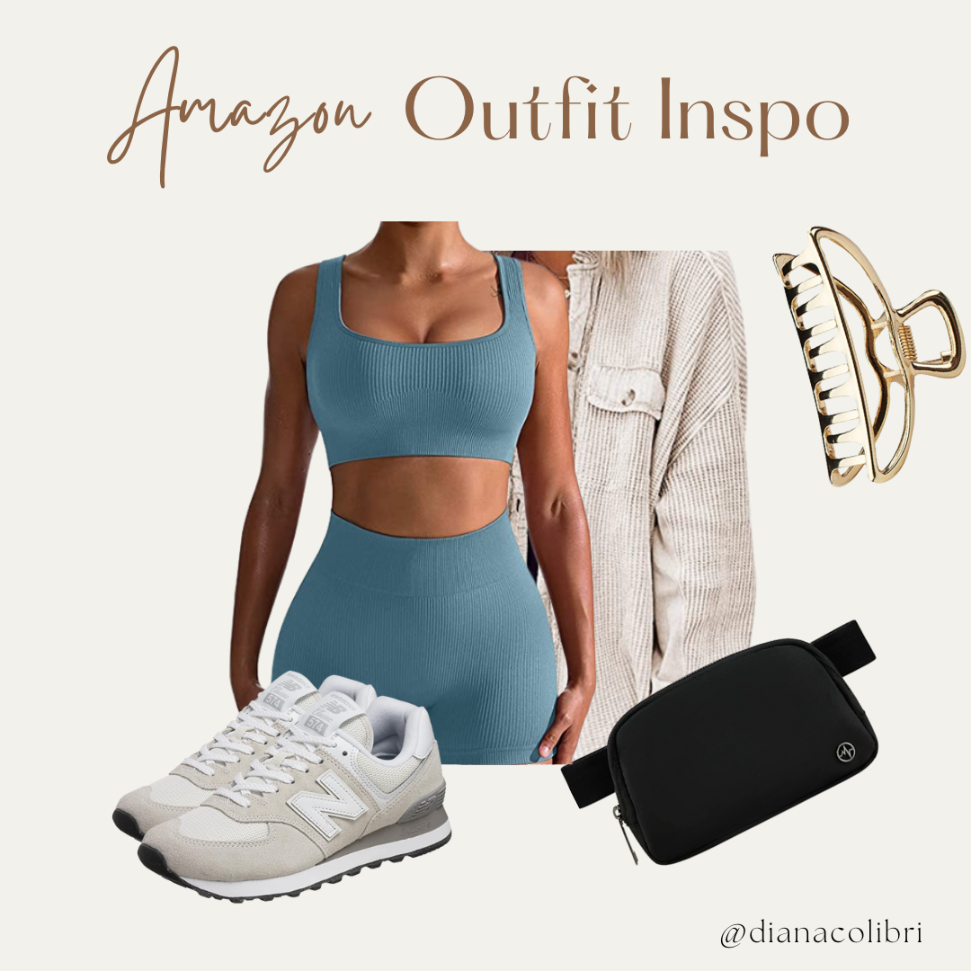 Amazon Casual Outifit Inspo – Ribbed Two-Piece Set - Diana Colibri